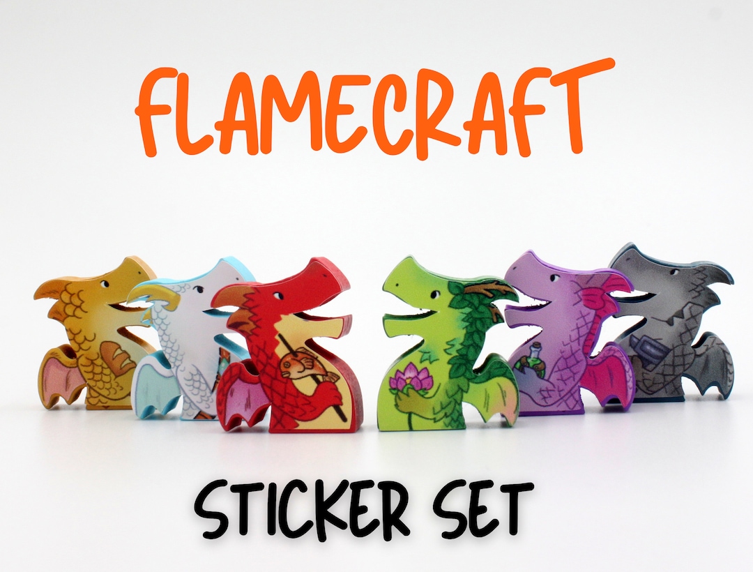 Flamecraft Meeple Stickers Upgrade Pack Decals Kit for Flamecraft Dragon Meeples - Etsy