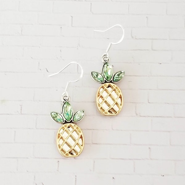 Pineapple Earrings - Etsy