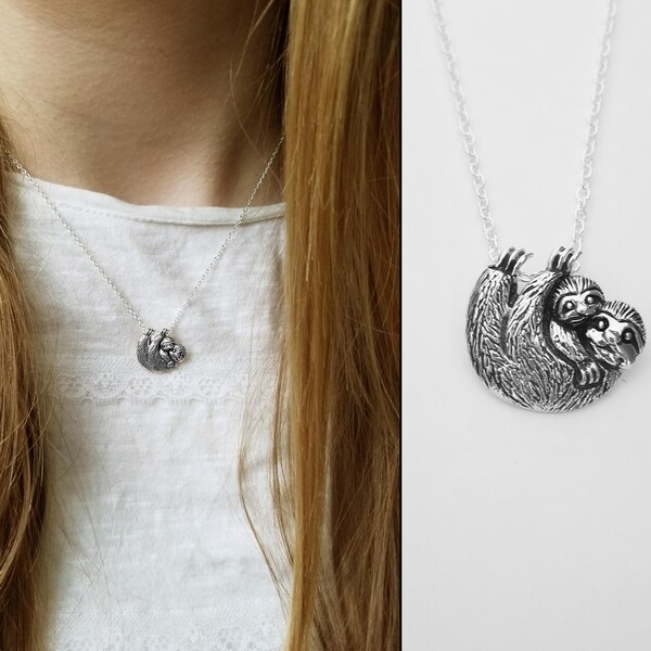 Sloth Necklace - Etsy