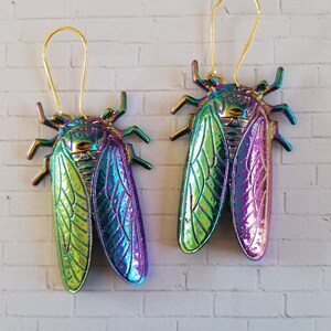 Psychedelic Cicada Earrings Cicada Earrings NEW Gift for Her Rainbow ...