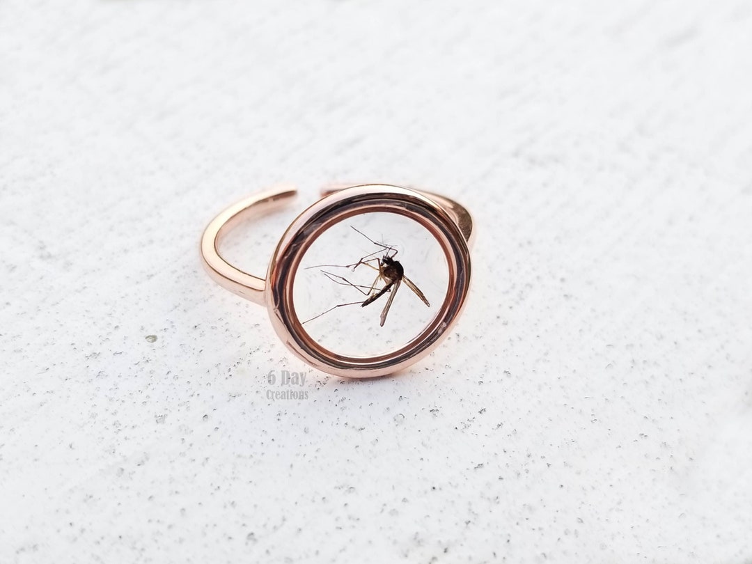 REAL Mosquito Ring | Adjustable Bug Jewelry | Handmade Accessory ...