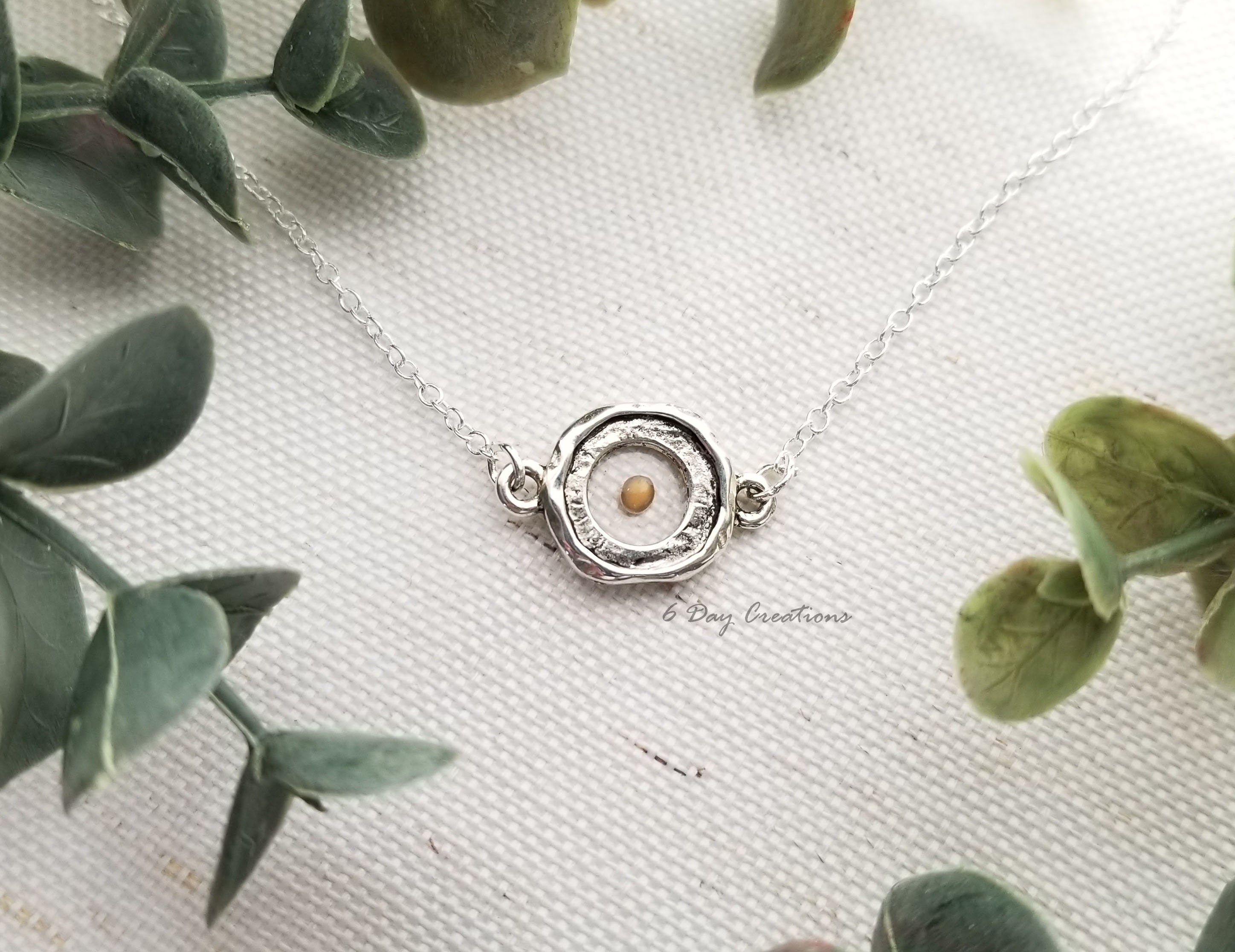 Mustard Seed Necklace .925 Sterling Silver Chain Faith - Etsy