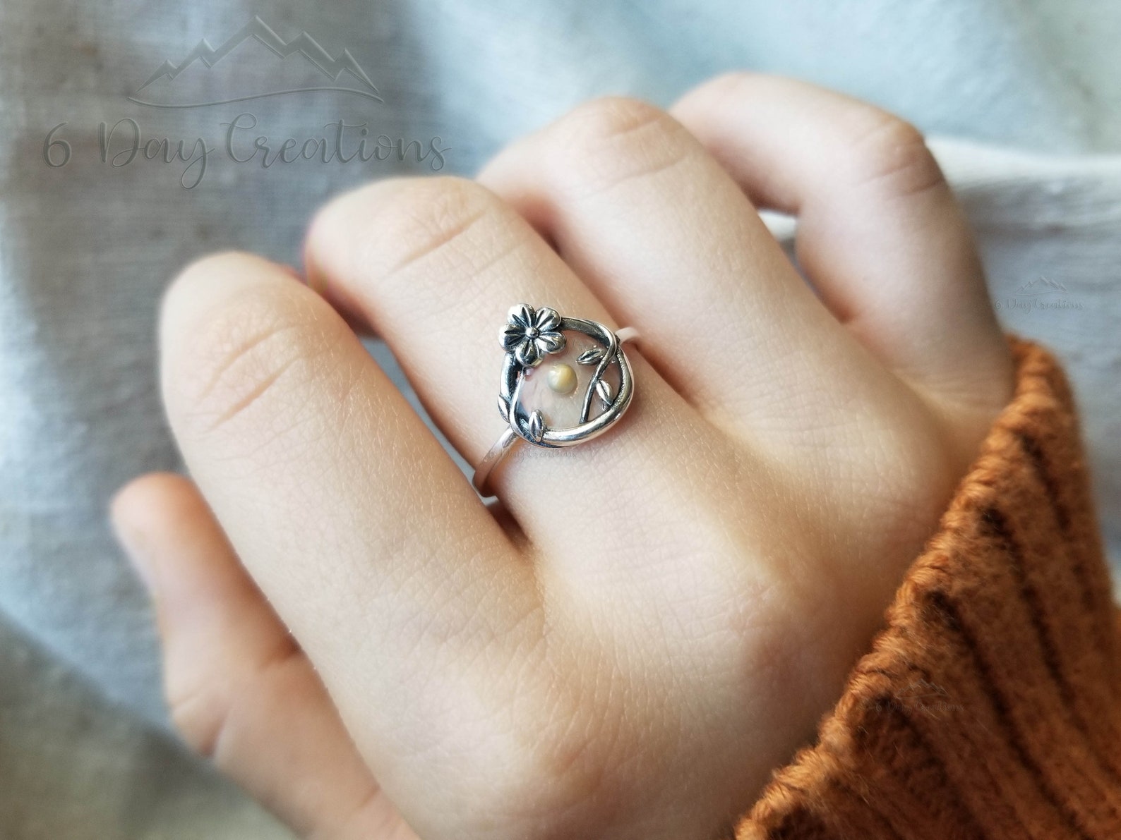 S925 Mustard Seed Ring Sterling Silver Nature Jewelry - Etsy