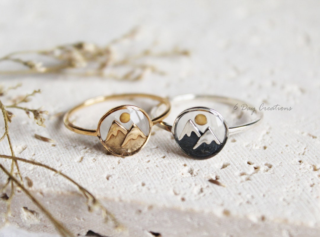 SILVER or BRONZE S925 Mountain Mustard Seed Ring | Sterling Silver ...