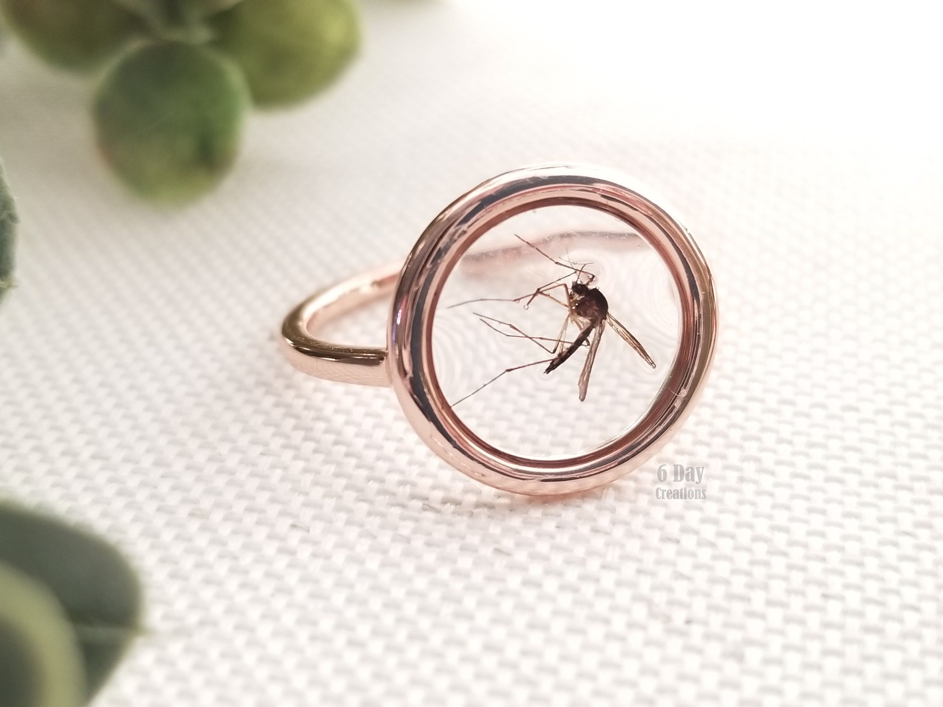 REAL Mosquito Ring Adjustable Bug Jewelry Handmade - Etsy UK