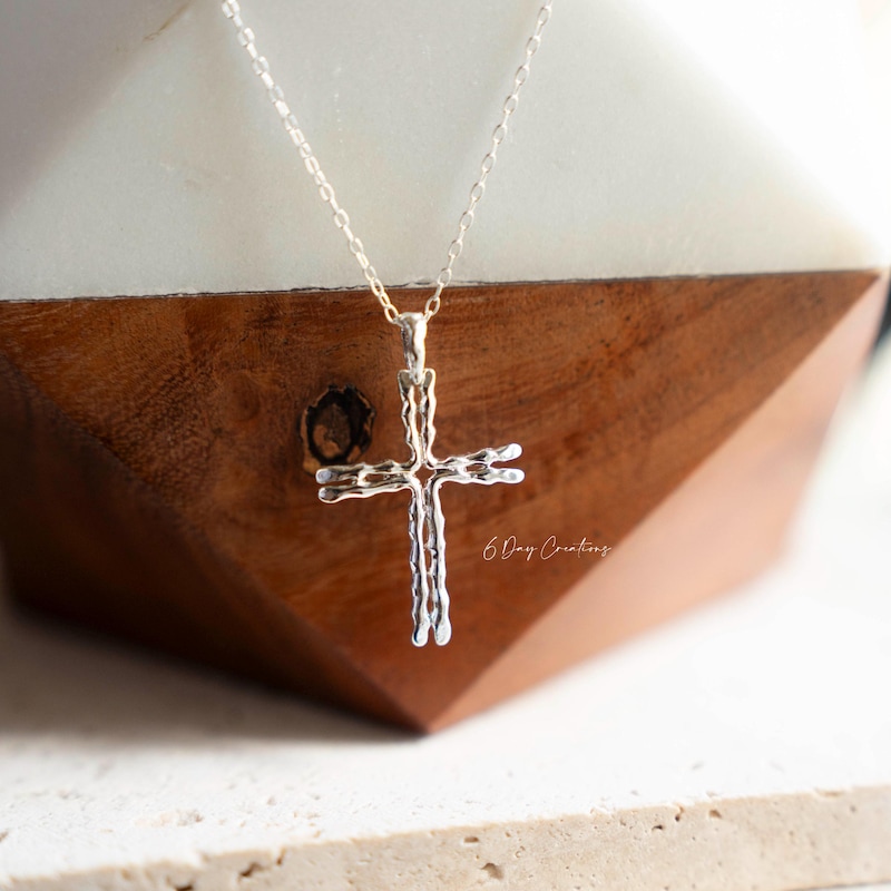 Rustic Cross Pendant - Etsy