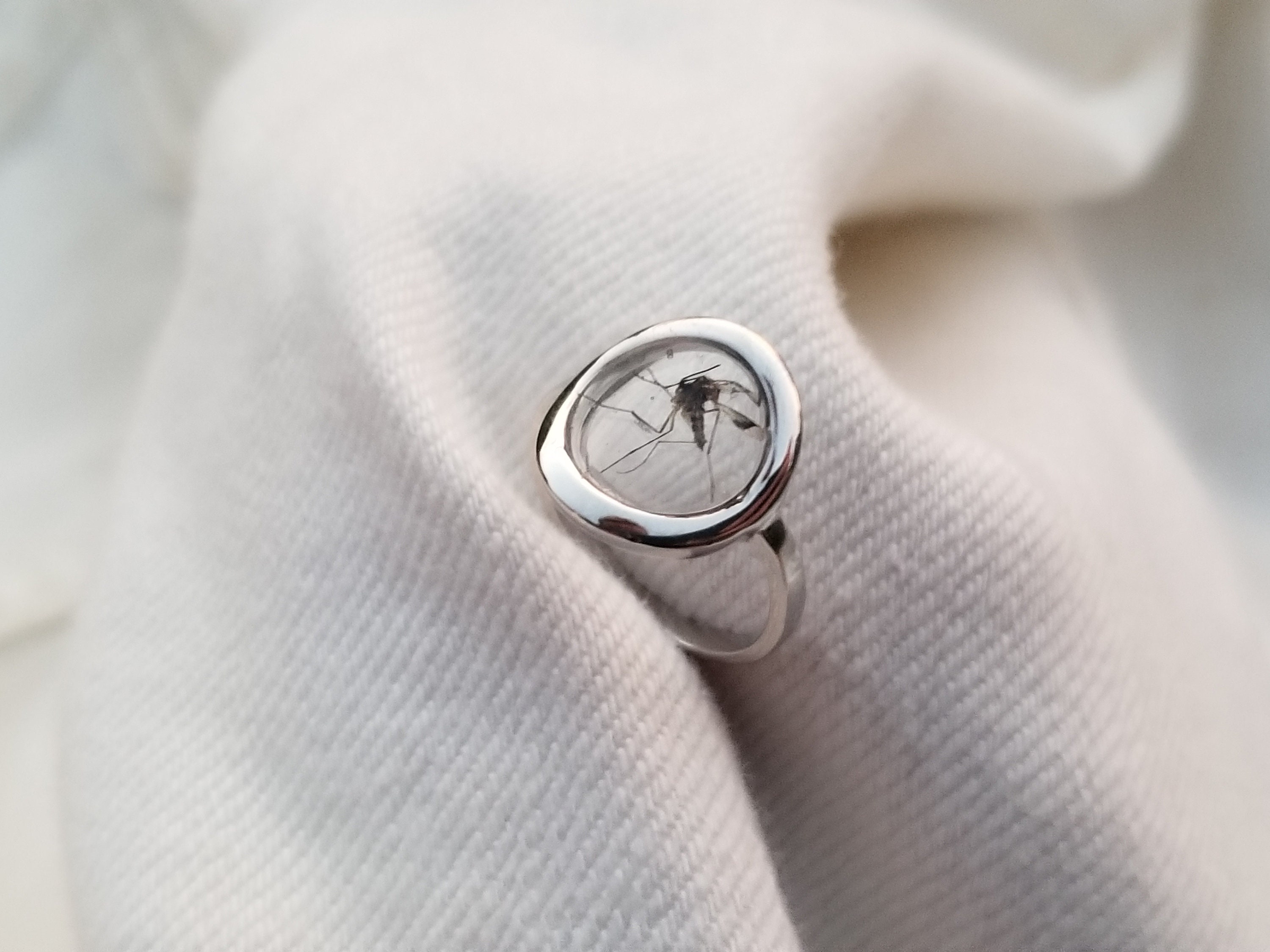 REAL Mosquito Ring | .925 Sterling Silver | Unique Bug Jewelry ...