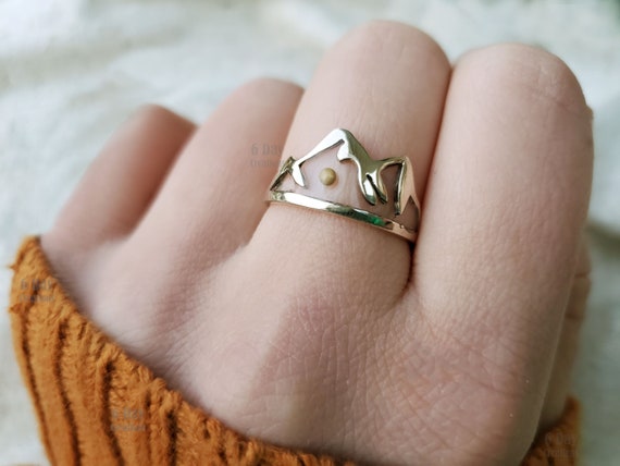 S925 Mountain Mustard Seed Ring large Handmade Faith - Etsy