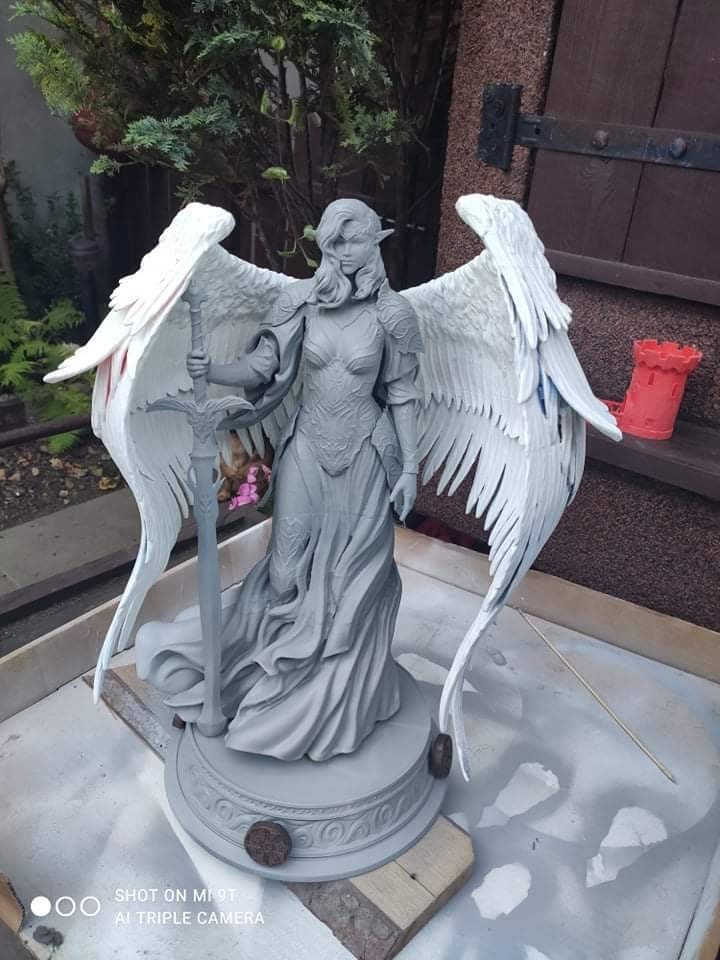 Elf Valkyrie Statue Odin Messenger Figure 3D Printed - Etsy