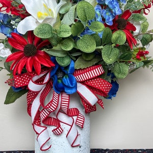 Patriotic Centerpiece, Red White and Blue, Americana Centerpiece ...