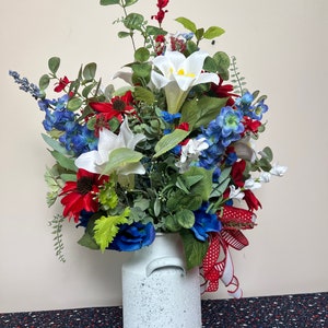 Patriotic Centerpiece, Red White and Blue, Americana Centerpiece ...