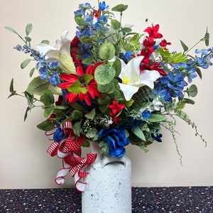 Patriotic Centerpiece, Red White and Blue, Americana Centerpiece ...