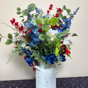 Patriotic Centerpiece, Red White and Blue, Americana Centerpiece ...