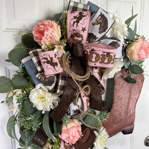 Cowboy Wreath, Western Decor, Rodeo Decor, Front Door Wreath, Gift for ...