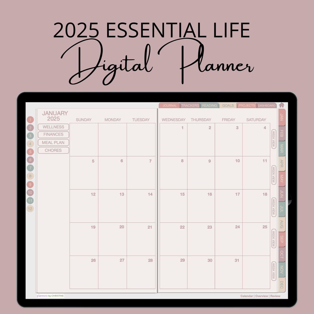2025 Essential Life Digital Planner, Daily Journal, Daily Life Planner ...
