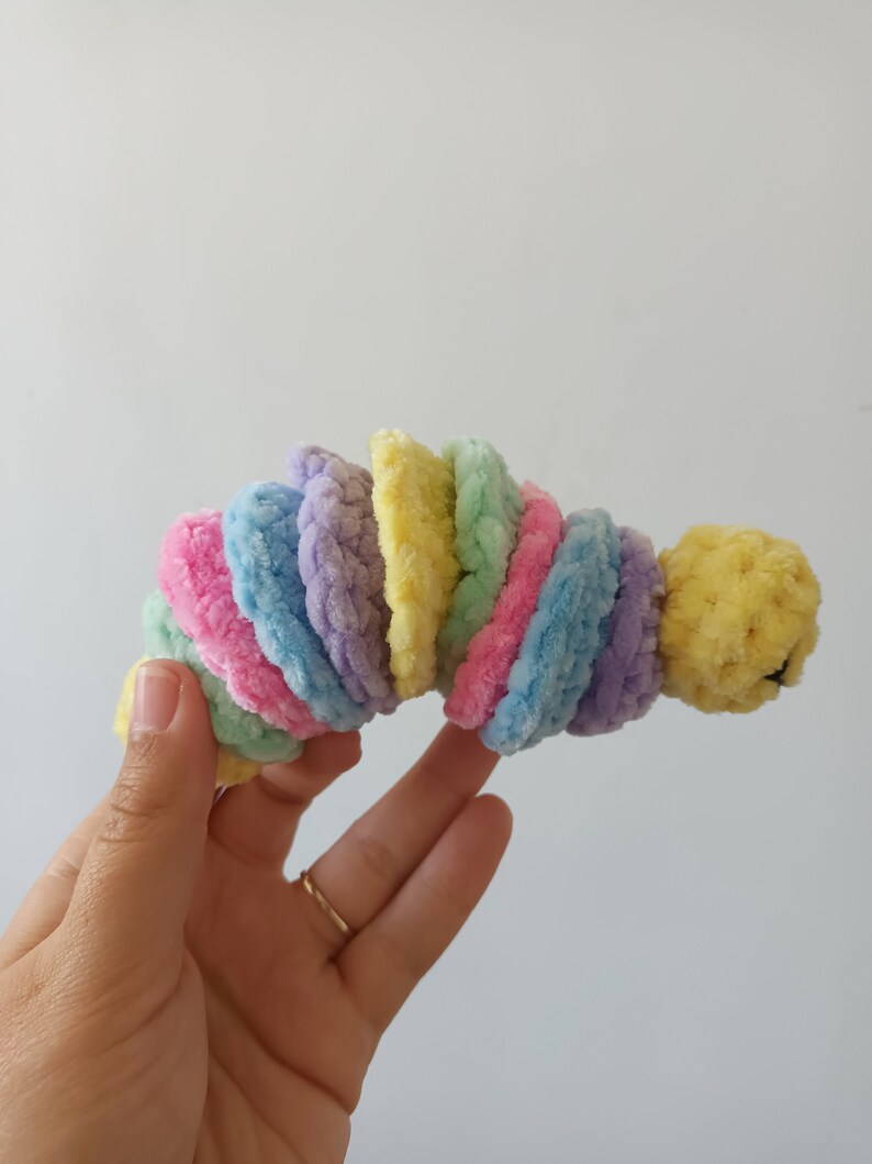Easy Crochet Pattern, Crochet Fidget Toy Pattern, Crochet Worry Worm ...