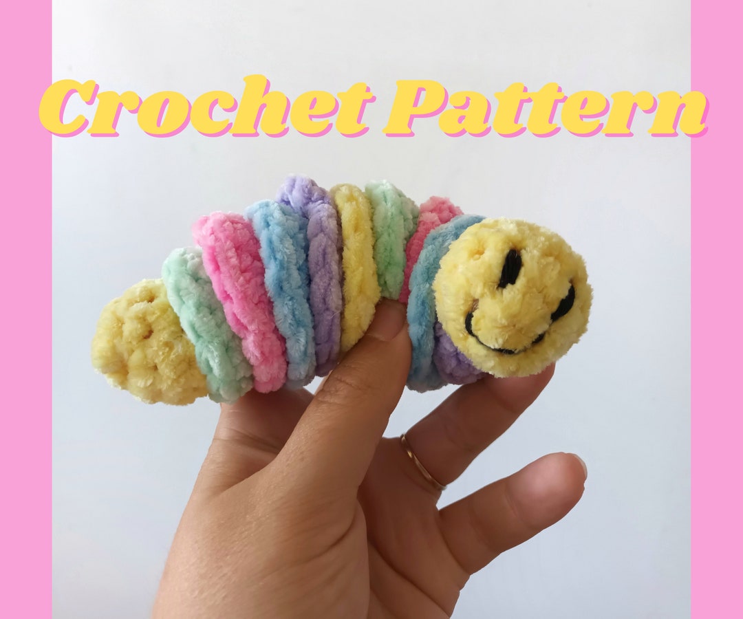 Easy Crochet Pattern, Crochet Fidget Toy Pattern, Crochet Worry Worm ...