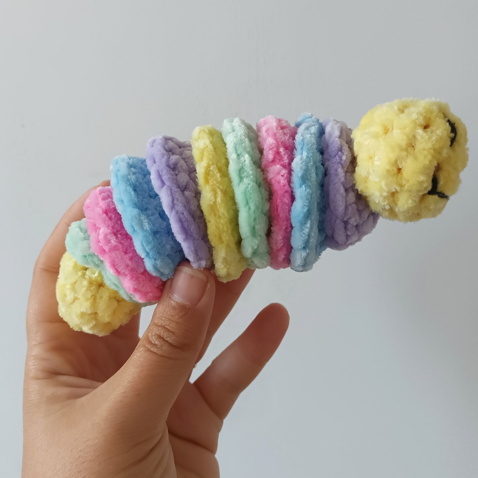 Easy Crochet Pattern, Crochet Fidget Toy Pattern, Crochet Worry Worm ...