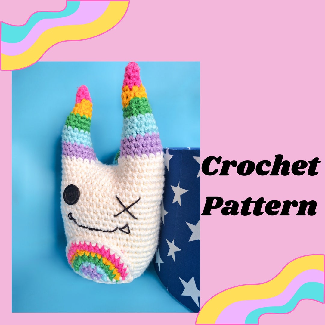 Creepy Cute Monster Crochet Pattern - Rainbow Crochet Amigurumi Monster ...