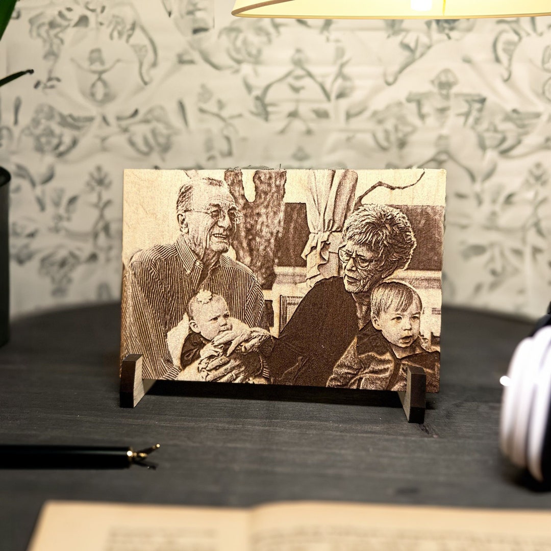 Custom Photo Gift - Custom Wood Photo - Engraved Wood With Photo ...