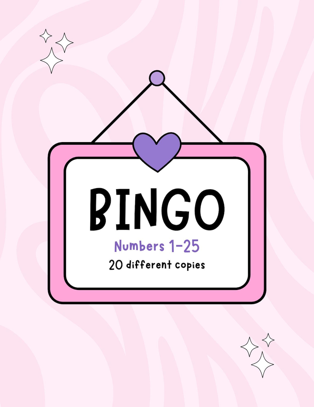 NUMBER BINGO 1-25, Math Games, Number Recognition Games, School ...