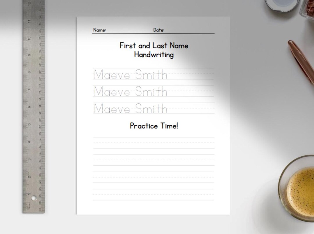 Personalized Name Handwriting Practice, Custom Name Traving Sheet ...