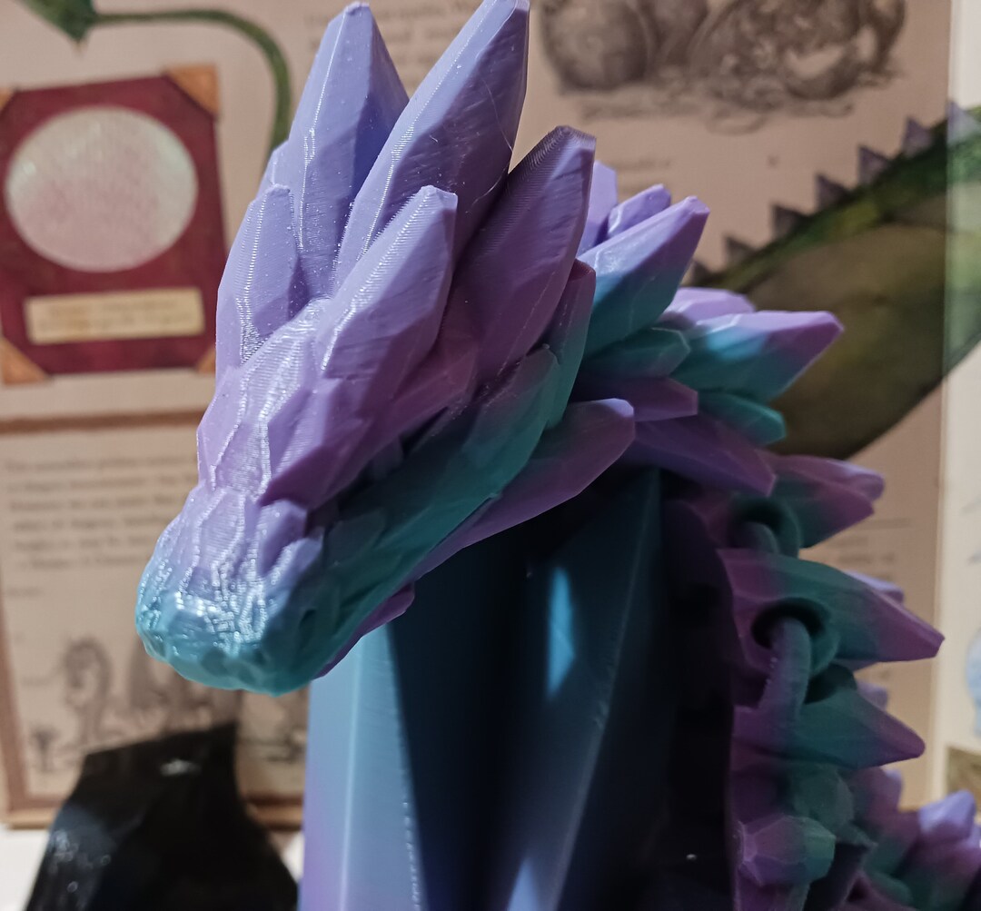 Enchanted Geode Dragon: A 3D Printed Guardian From Earth's - Etsy