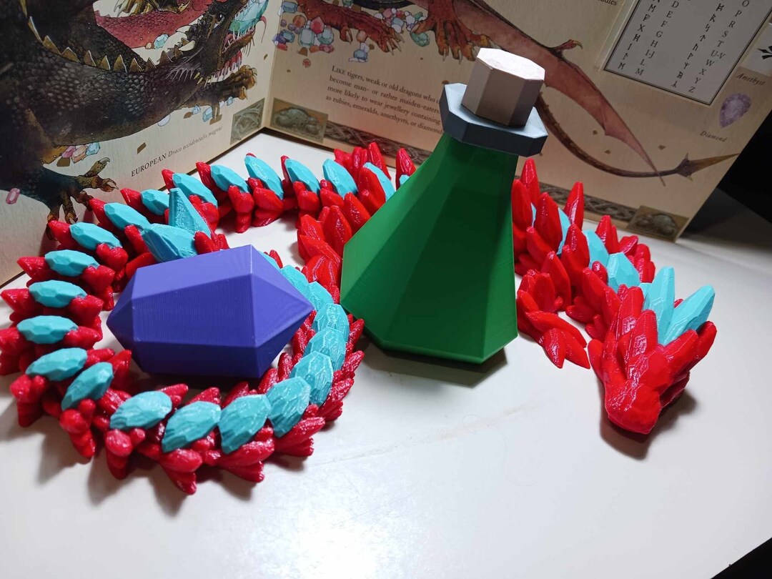 Enchanted Geode Dragon: A 3D Printed Guardian From Earth's Depths - Etsy