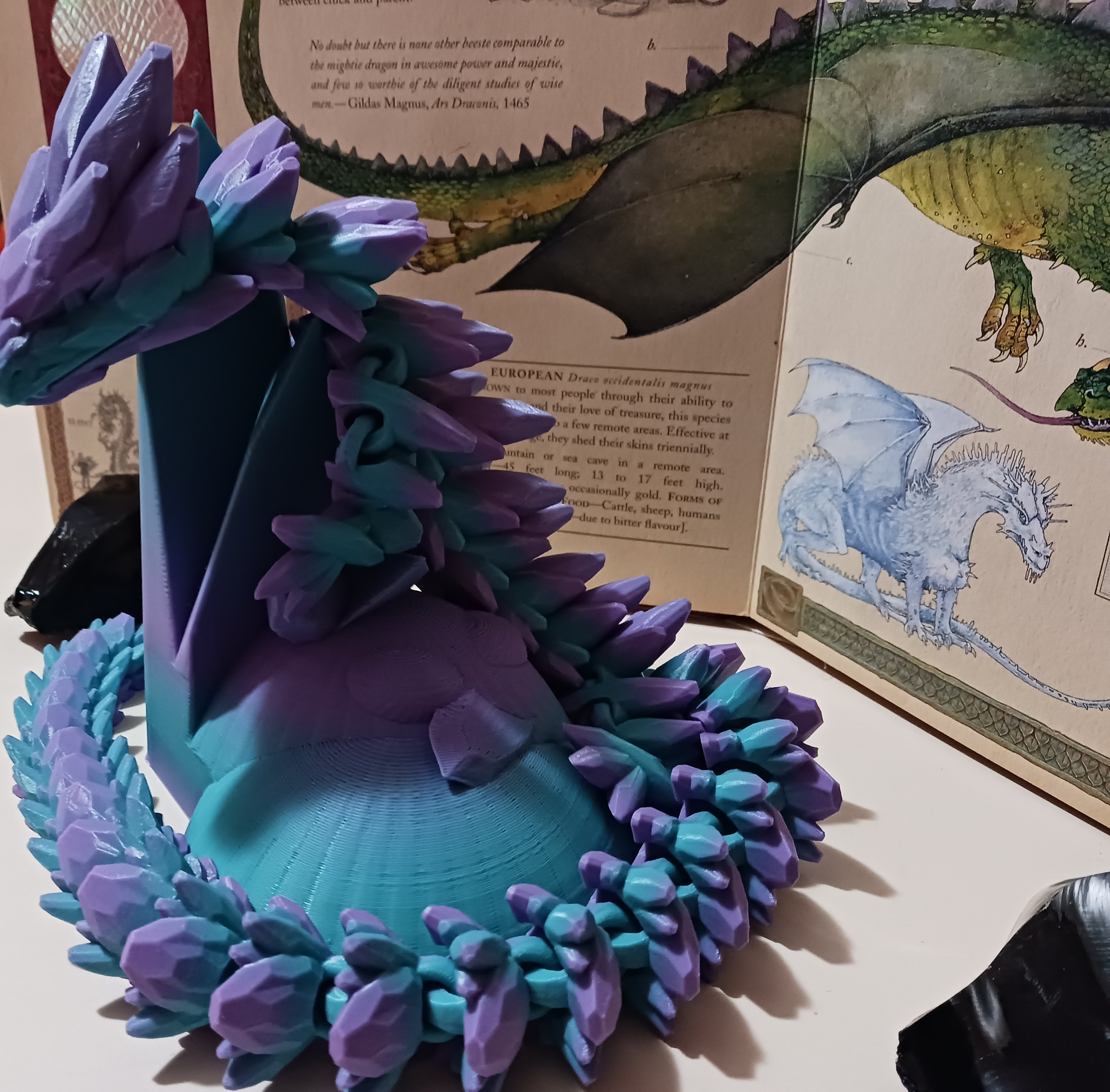 Enchanted Geode Dragon: A 3D Printed Guardian From Earth's - Etsy