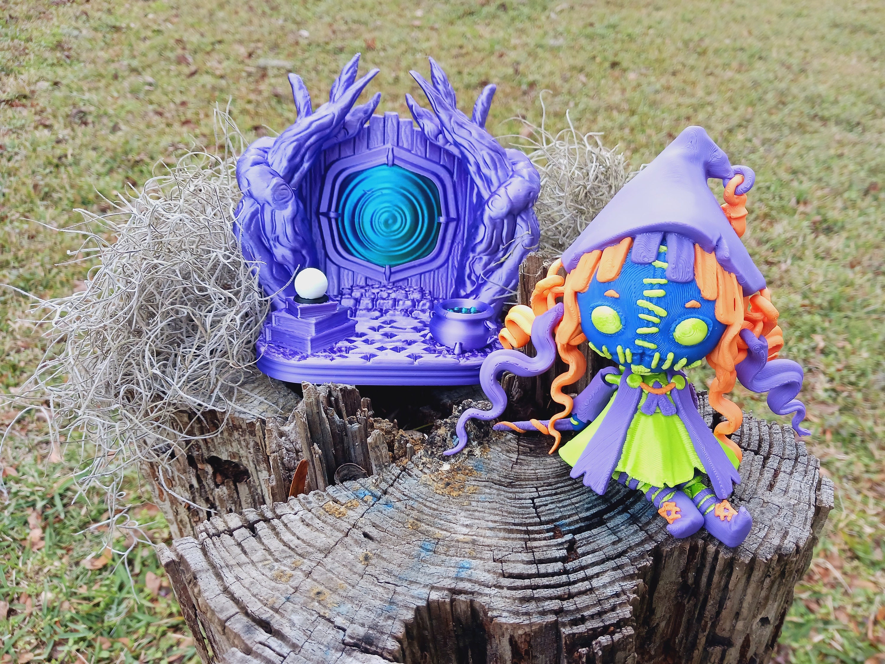 Dark Magic Articulated Witch 3D Printed Figure With Optional Cursed ...