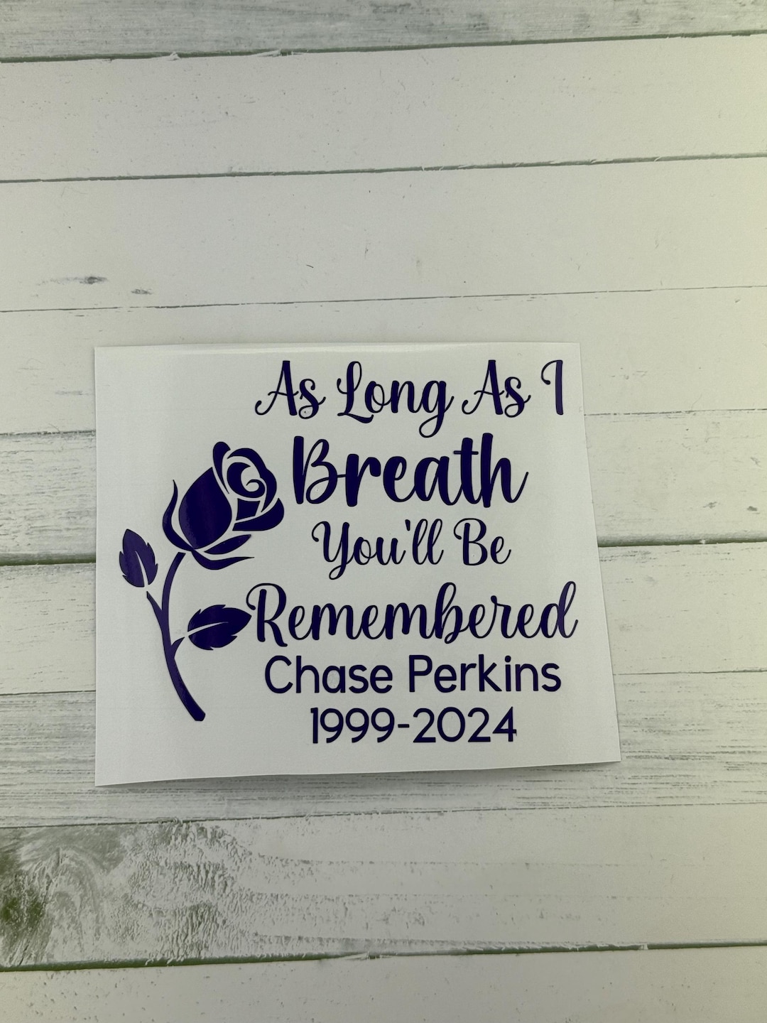 Memorial Decal. Custom Memorial Decals. Custom in Loving Memory ...