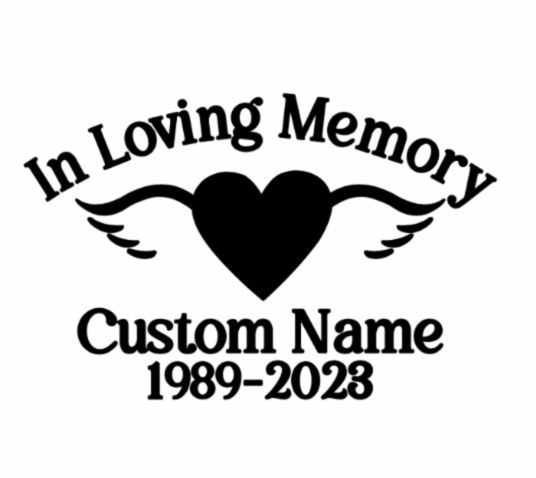 In Loving Memory Decal. Memorial Car Decal. Loving Memory Sticker ...