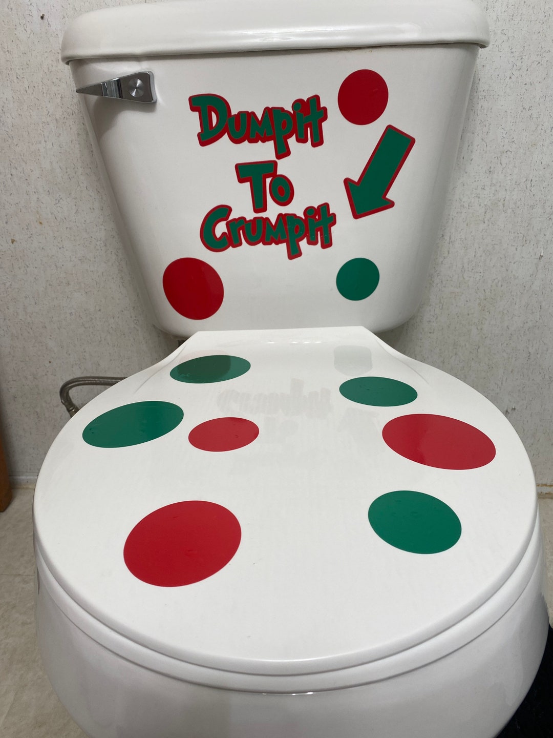 Dump It to Crumpit Toilet Decals - Christmas Bathroom Decor - Etsy
