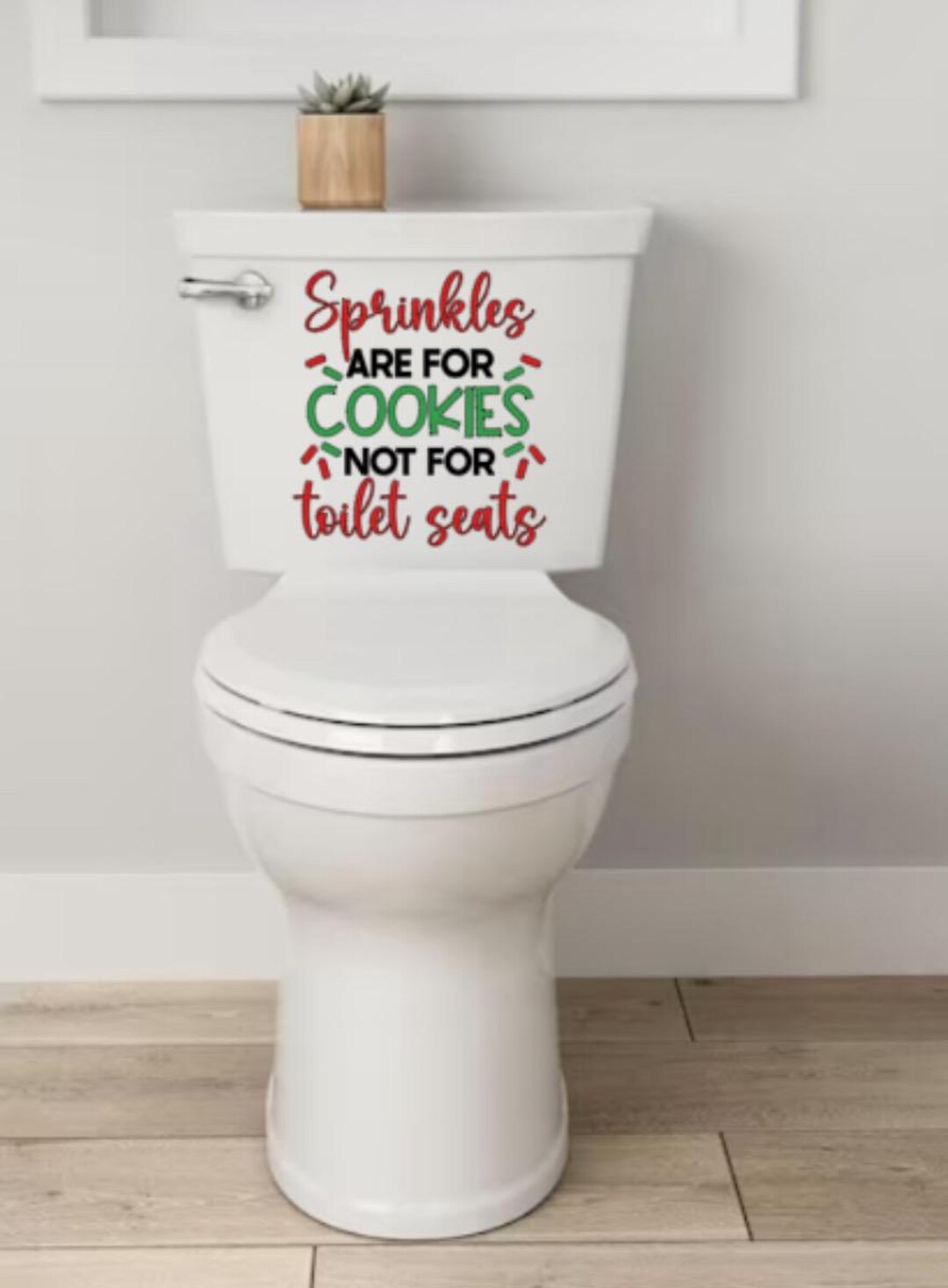 Bathroom Decal. Santa Clause Toilet Lid Decal. Christmas Decor. Holiday ...