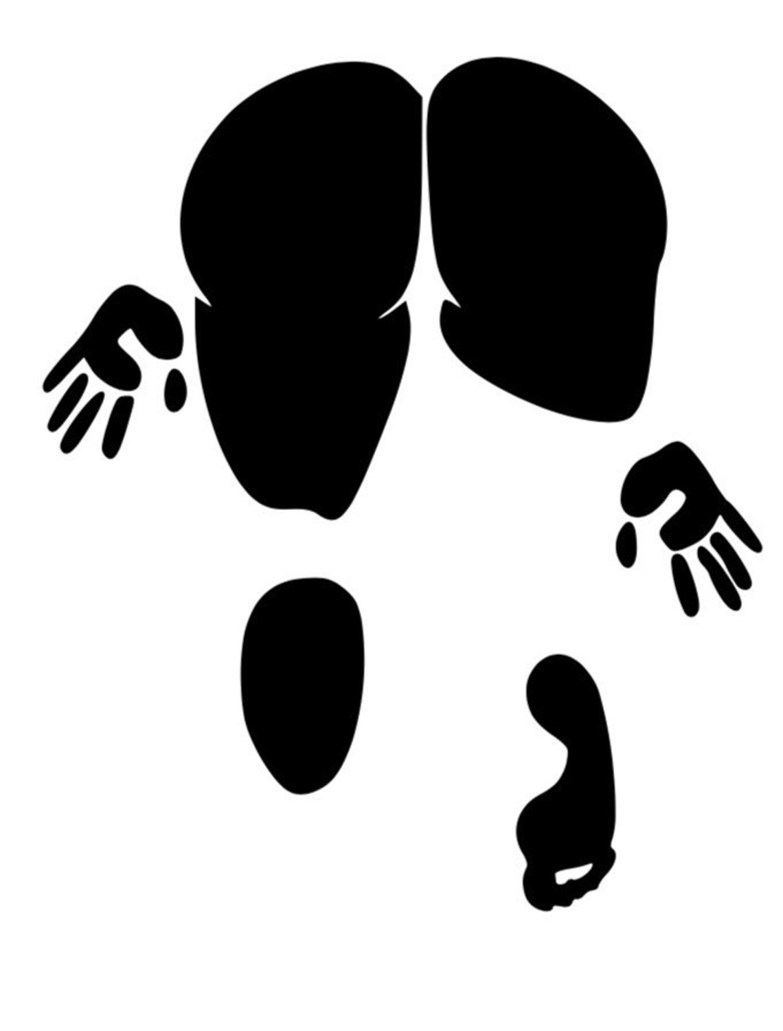 Butt decal. Booty print decal .butt sticker permanent Vinyl | Etsy