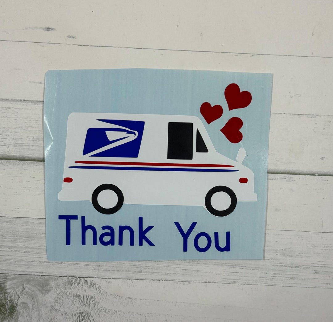 USPS Thank You Mailman Decal. Mailbox Decal. Appreciation Sticker ...