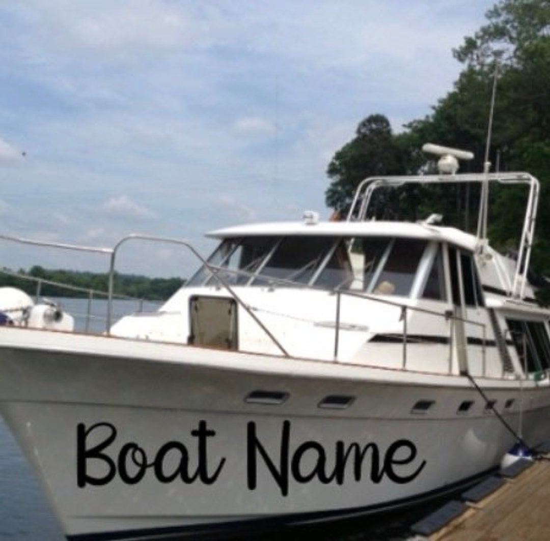 Custom Boat Decal. Custom Name Vinyl Decal. Boat Vinyl Decal Sticker ...