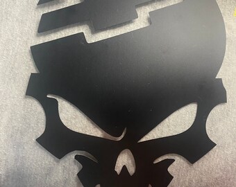 Chevy Skull Decal - Etsy
