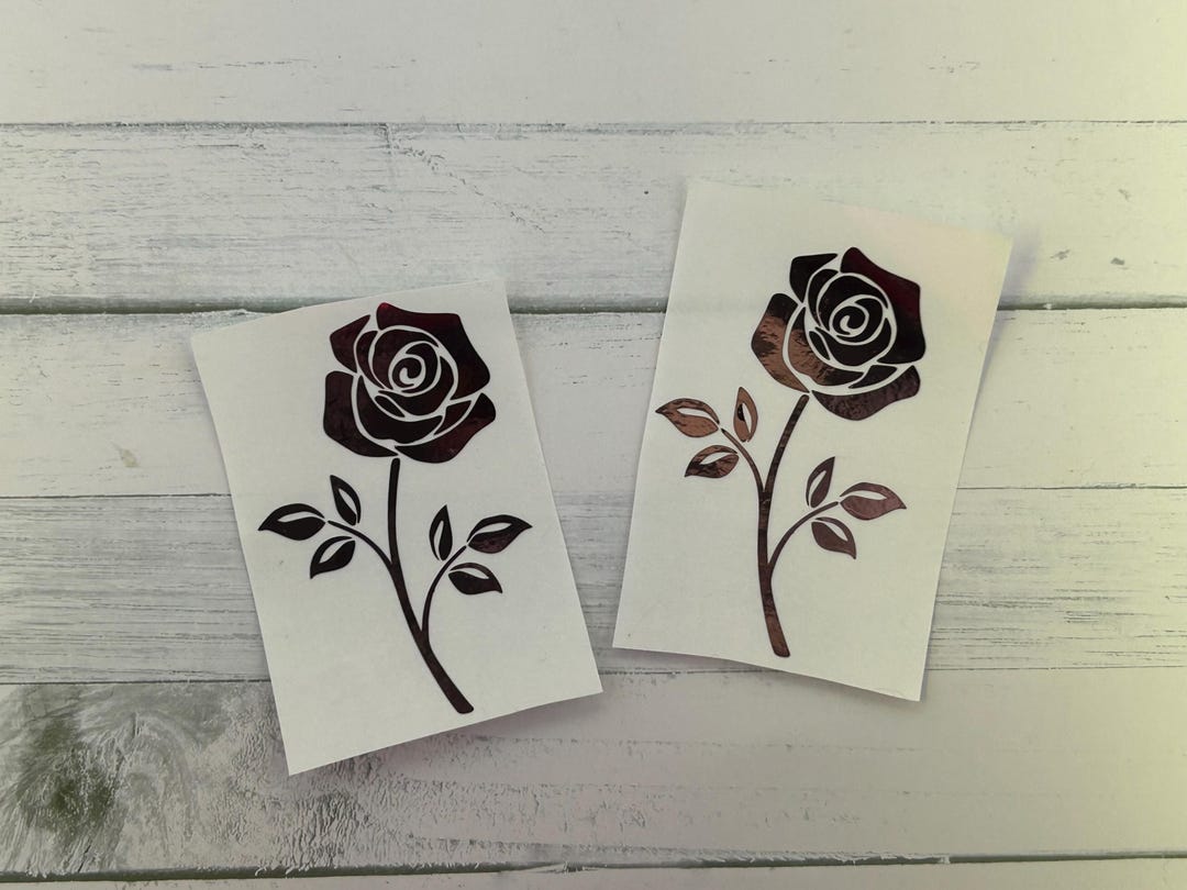 Rose Decal. Flower Vinyl Decal. Rose Vinyl Decal. Rose Sticker. Rose ...