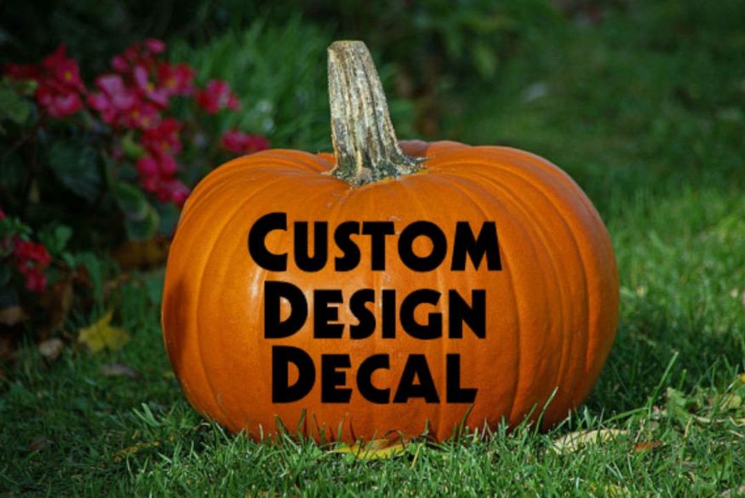 Pumpkin Decal. Personalized Pumpkins. Vinyl Decals. Custom Pumpkin ...