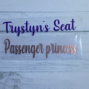 Passenger Princess Vinyl Decal: Custom Car Vinyl Sticker. - Etsy