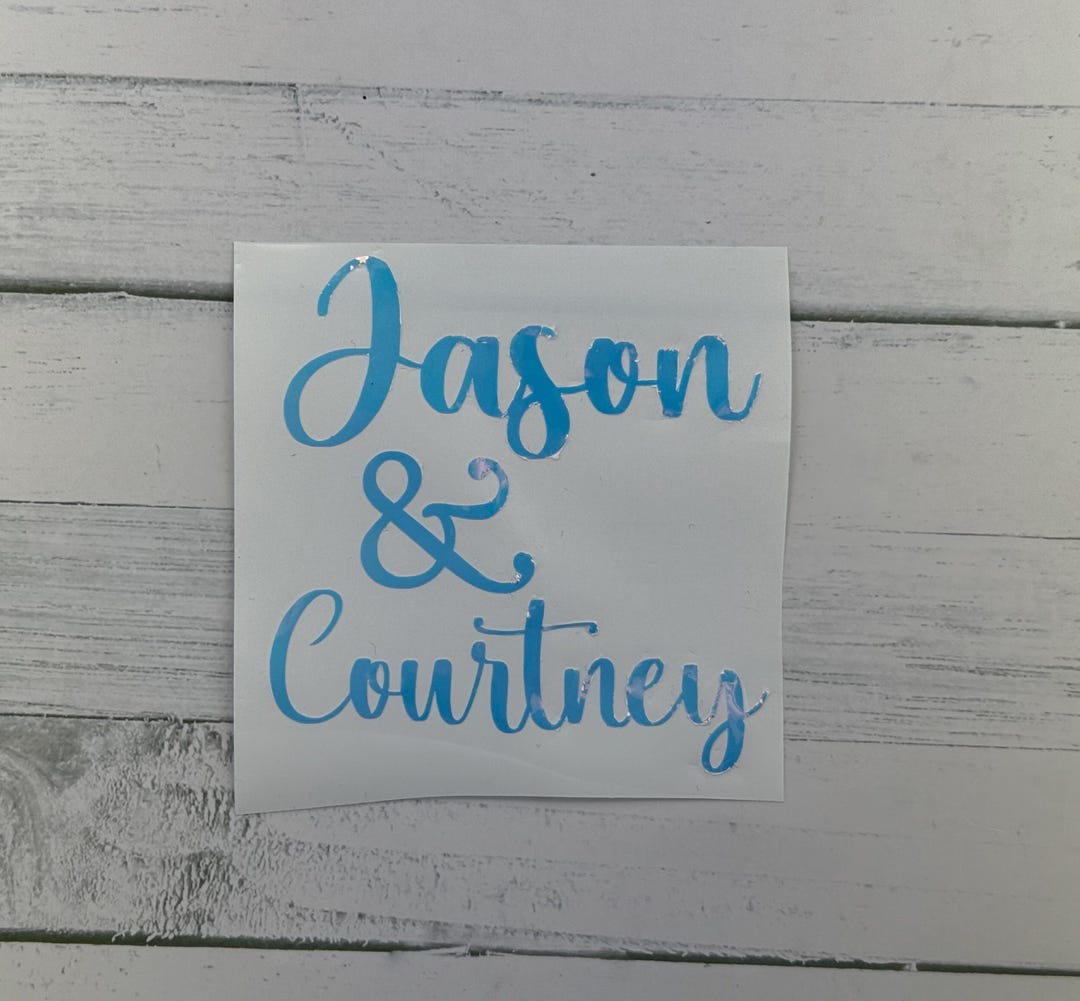 Couple Decal. Name Decals. Couple's Car Stickers. Tumbler, Window, Cup ...