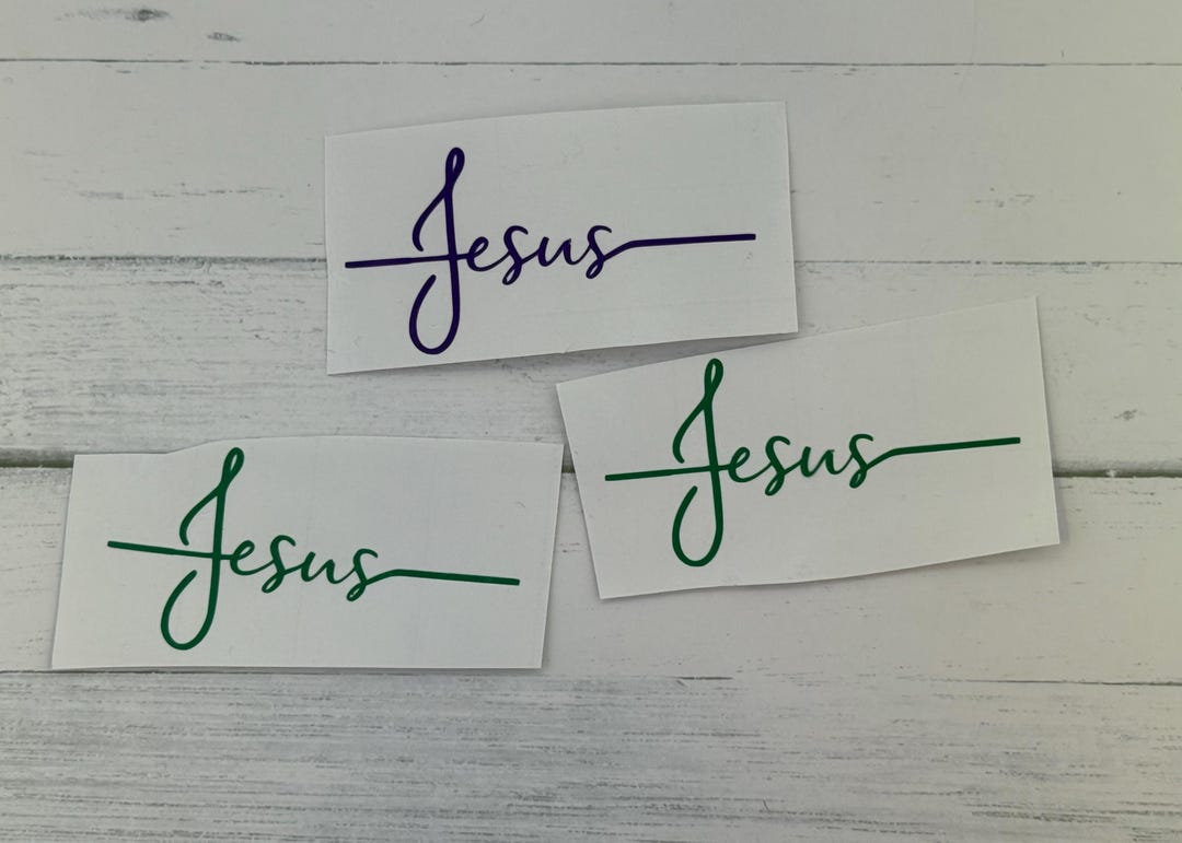 Jesus Cross Vinyl Decal: Car Window, Tumbler, Laptop Sticker. - Etsy