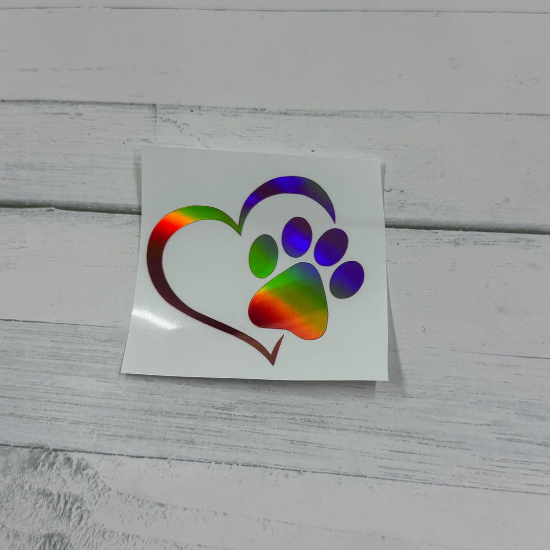 Paw Print Decal. Dog Love Sticker. Window Cling. Puppy Love Stickers ...