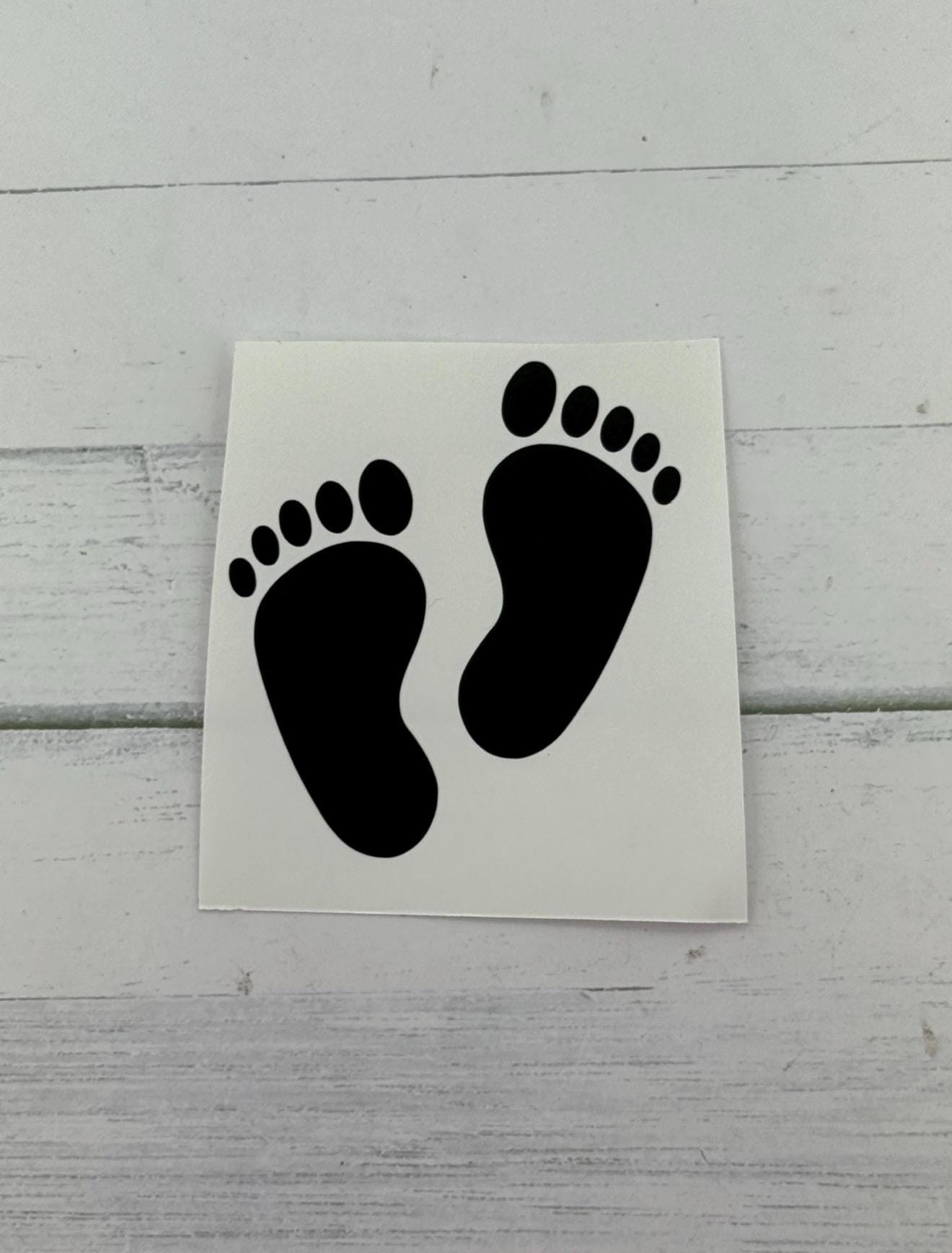 Baby Foot Print Vinyl Decals. Baby Feet Stickers. Set of 2. - Etsy