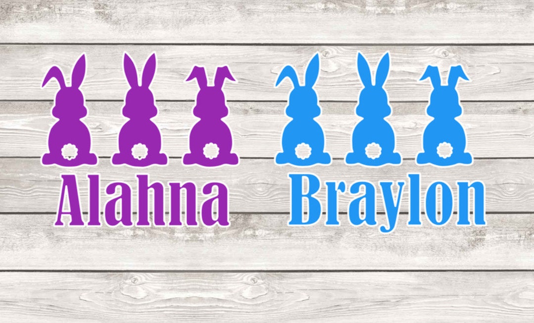 Personalized Easter Egg Decals. Easter Personalized Decal. Easter Bunny ...