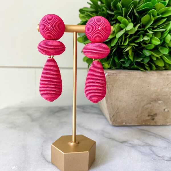 Hot Pink Earrings - Etsy