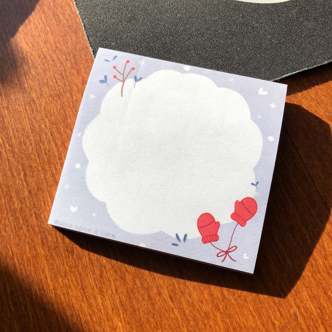Winter Notepads | Memo Pads/sticky Notes | Mittens, Winter Berries ...