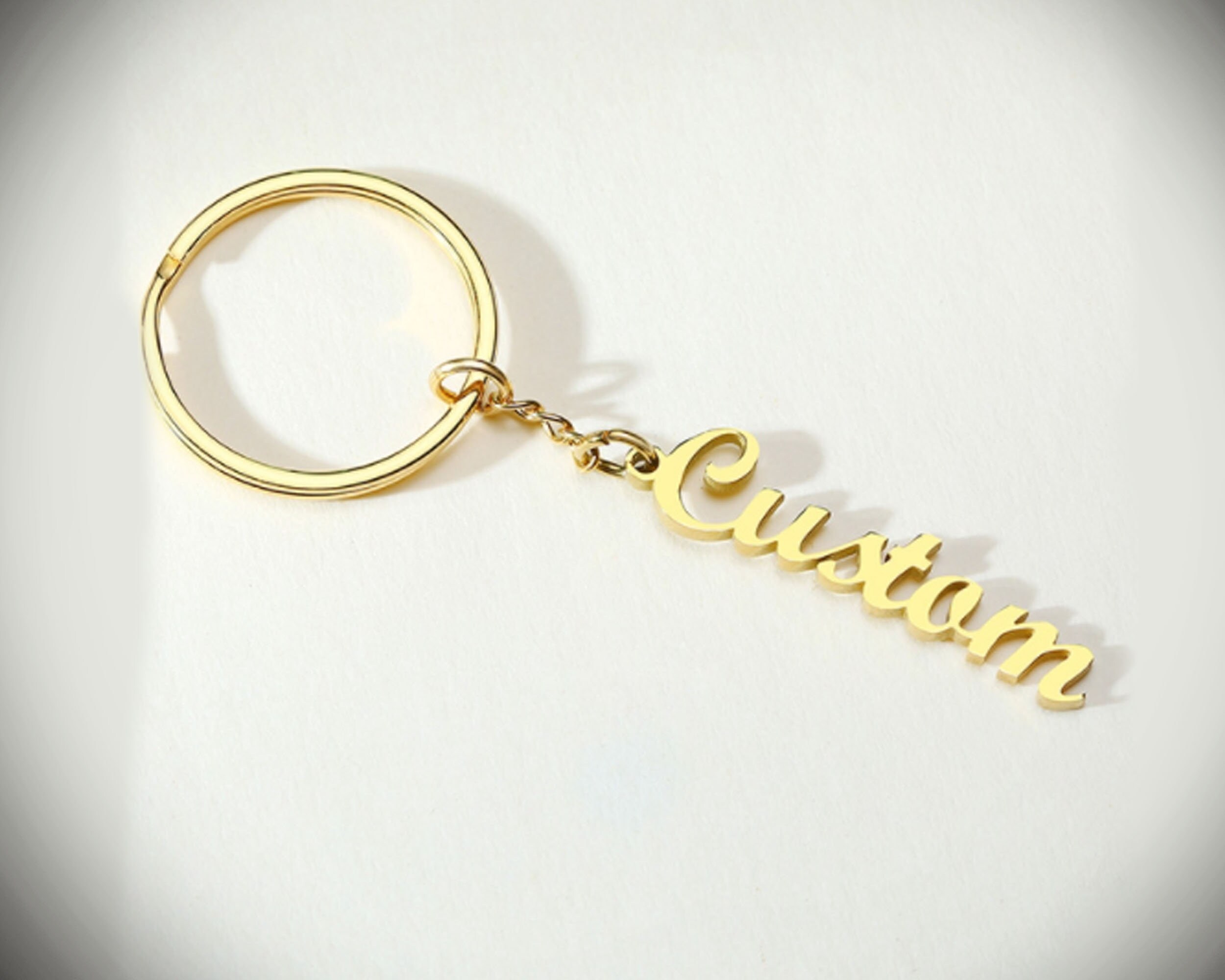 Sterling Silver Name Key Chain Name Keychain Signature | atelier-yuwa ...