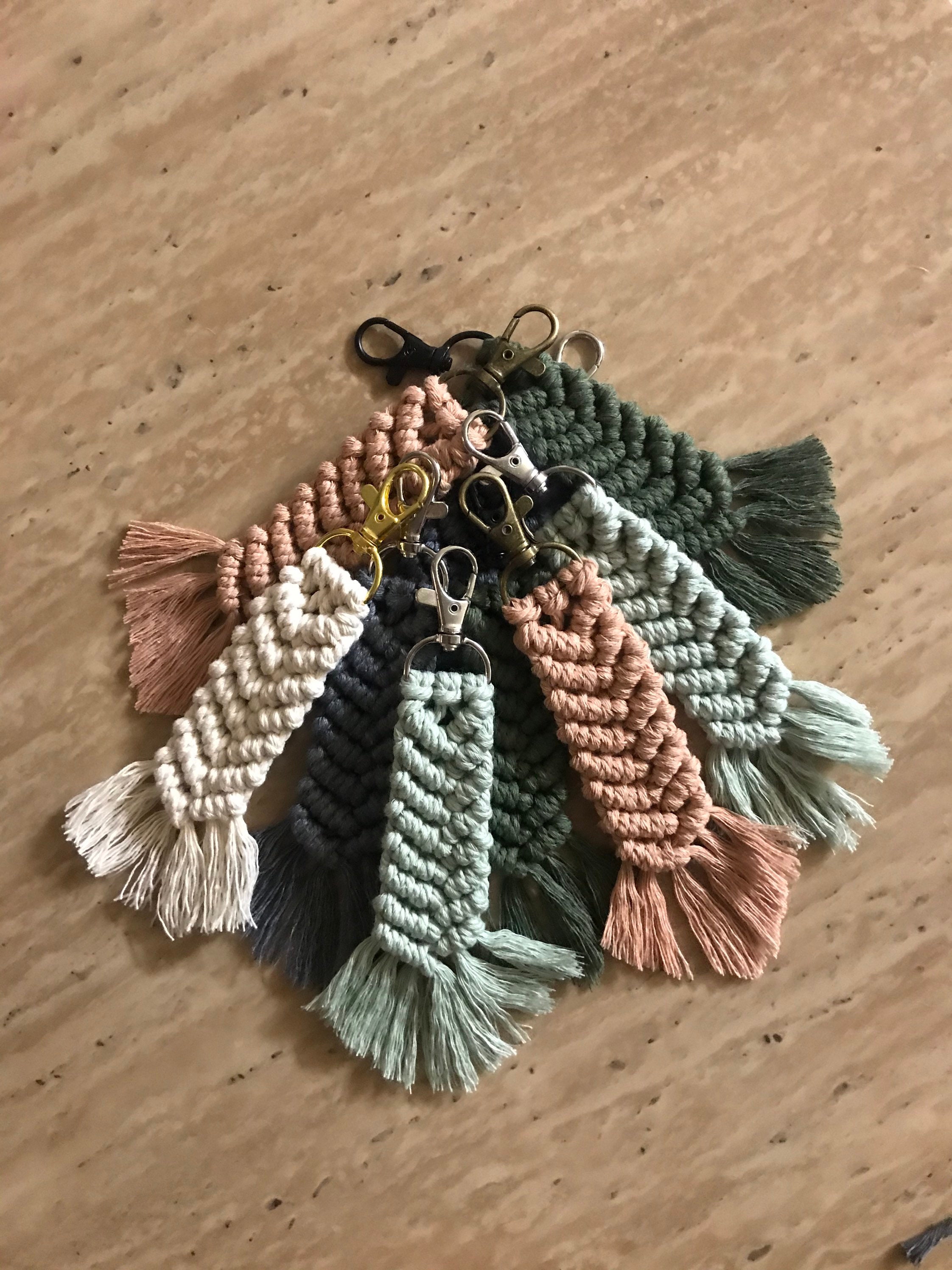 Macrame Key Chain | Mermaid Tail Keychain | Small Gift Item - Etsy